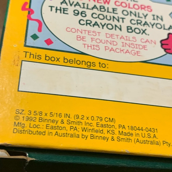 Crayola | Toys | Vintage Crayola Crayon Big Box 96 Crayons With Built In Sharpener 992 | Poshmark